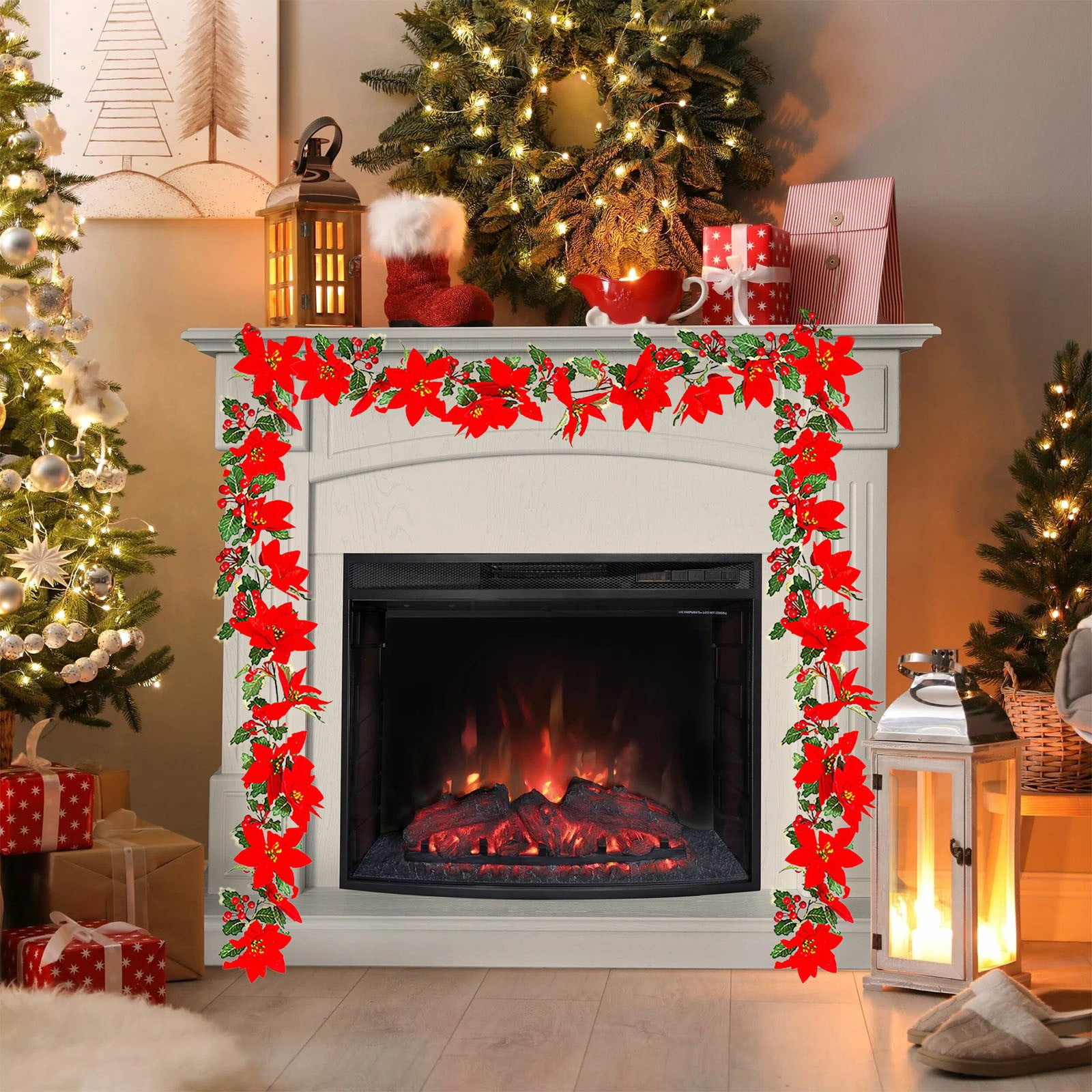 CQCYD under $5 Christmas Wreath Decorations, Artificial Red Berry ...