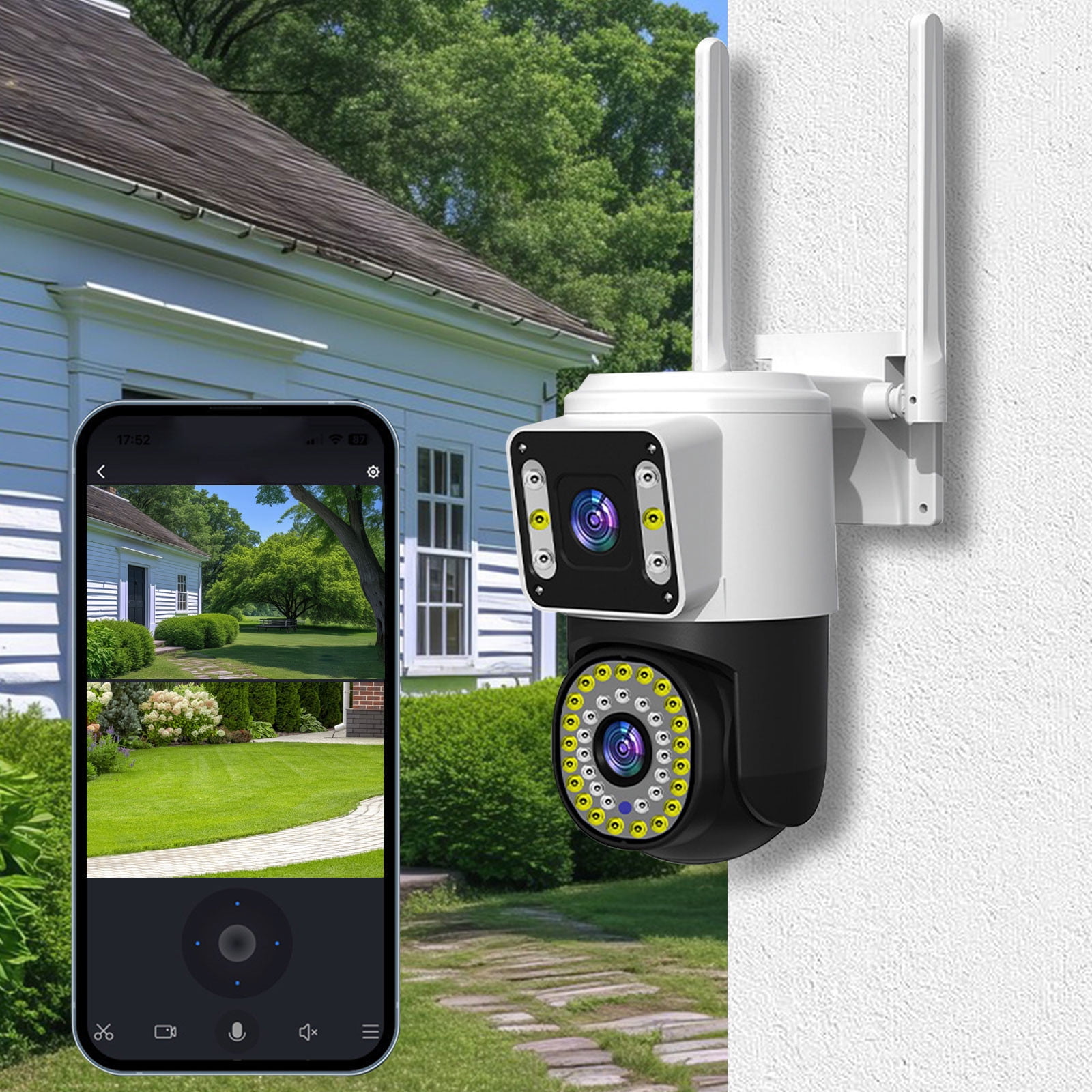 CQCYD under $5 Dual Lens Security Camera, Dual Lens WiFi Security ...
