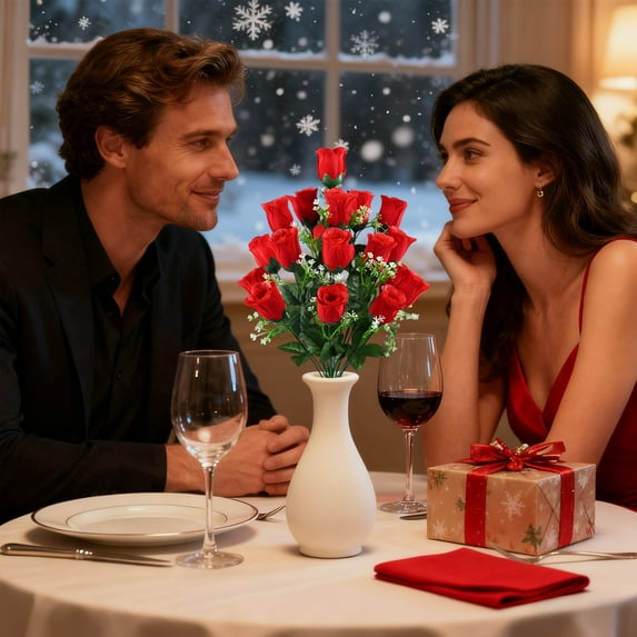 CQCYD under $5 Fake Roses, Realistic Artificial Rose Flower, Fake ...