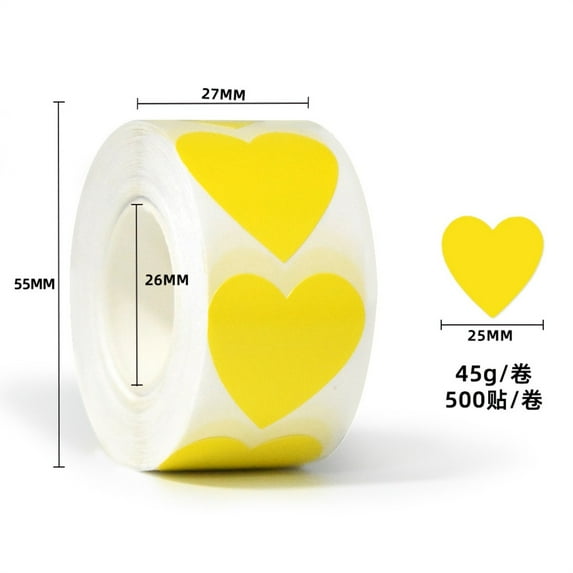 CQCYD under $5 Heart Stickers Roll, Valentines Day Heart Stickers Roll ...