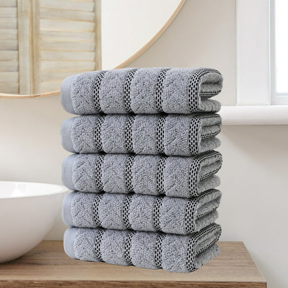 CQCYD 5 Pack Premium Cotton Towels, Ultra Absorbent Face Towels For ...