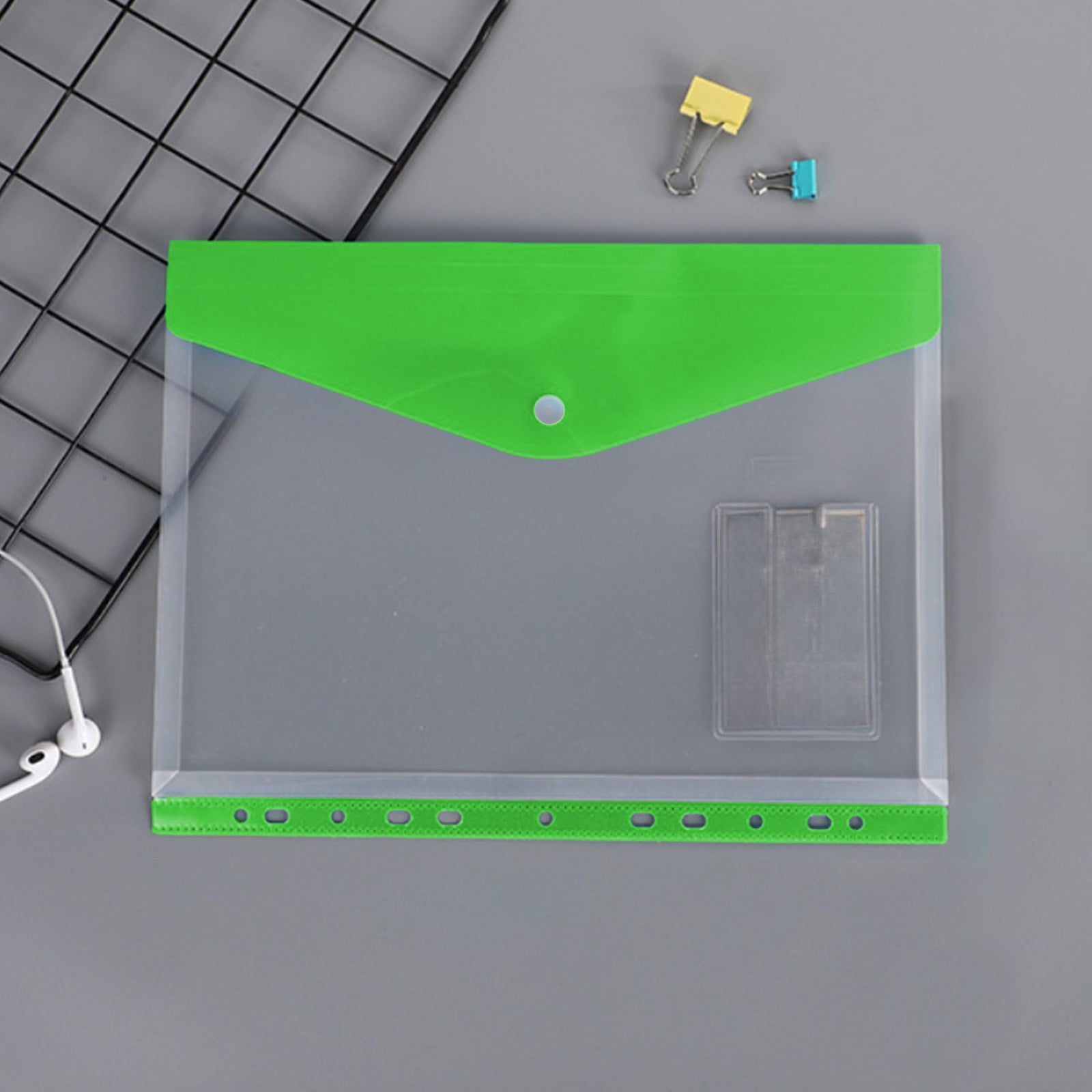 CQCYD under $5 Plastic File Folders - A4 Size Clear Document Envelopes ...