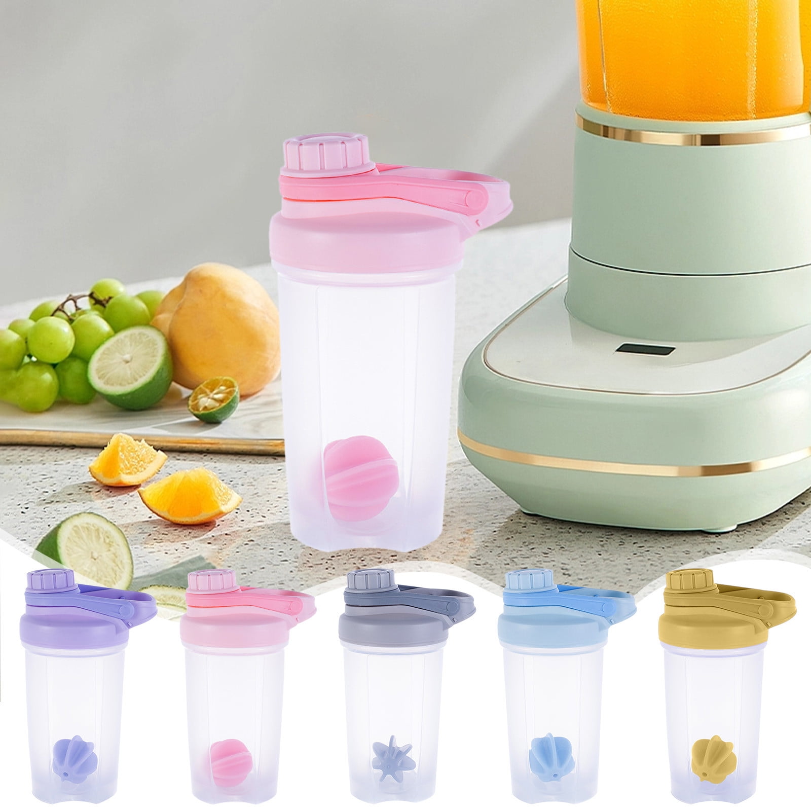 CQCYD 5Pcs Protein Powder Shaker Bottle 500ml, Leakproof Gym Water ...