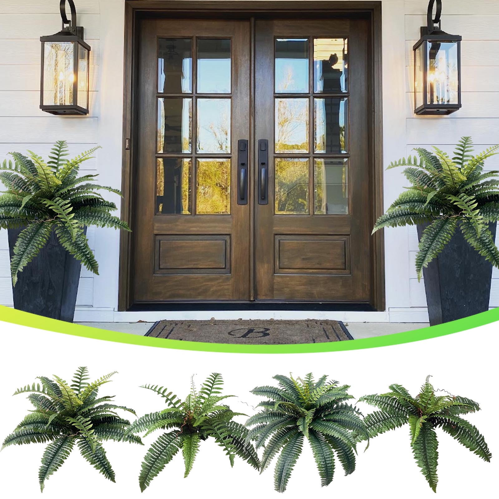 CQCYD Clearance under $5 Artificial Fern for Outdoors Fake Boston Ferns ...