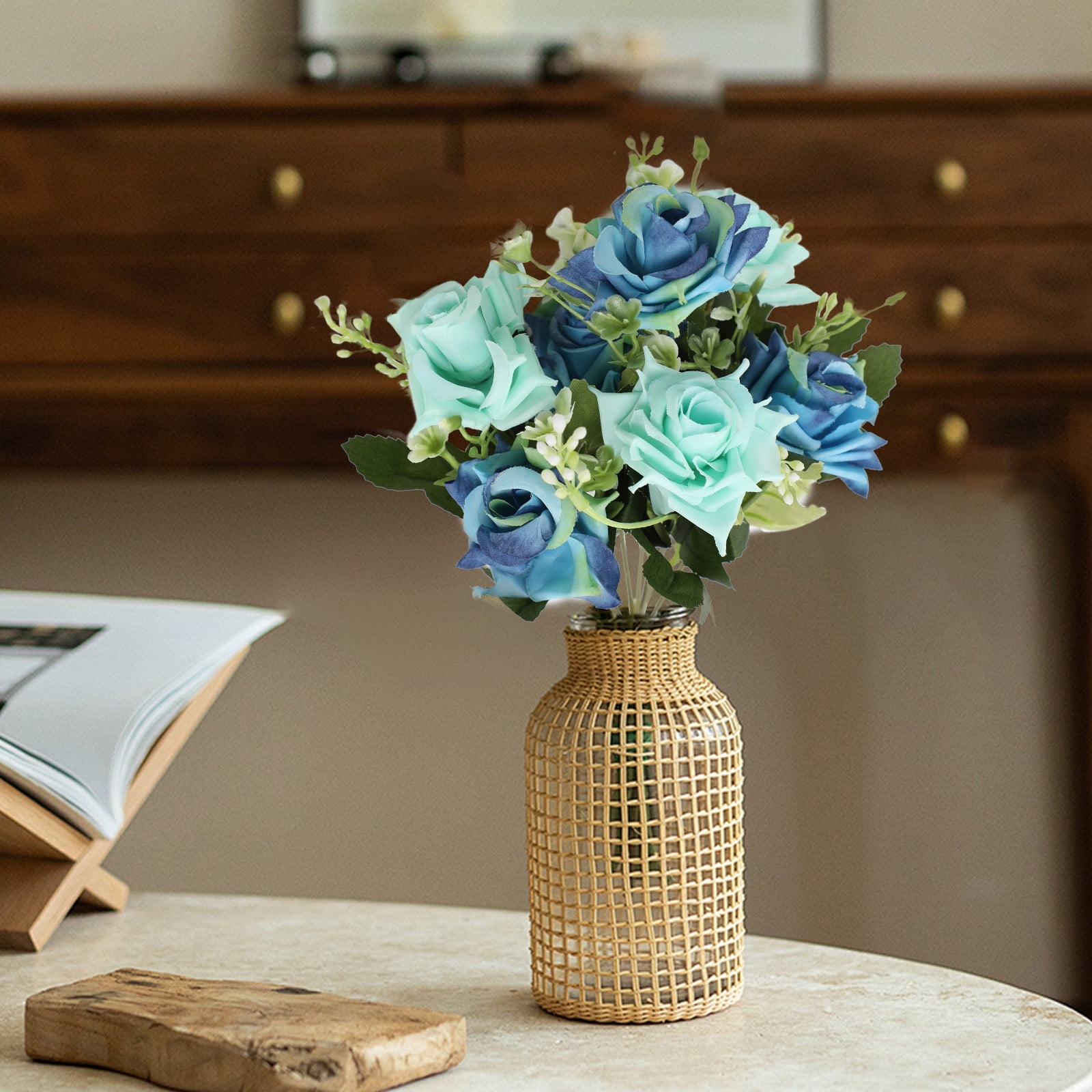 CQCYD under $5 Artificial Flowers Rose, Small Silk Flowers for Home ...