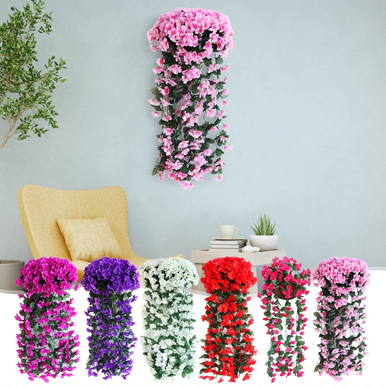 CQCYD Clearance under $5 Artificial Hanging Flowers for Outdoors, Fake ...