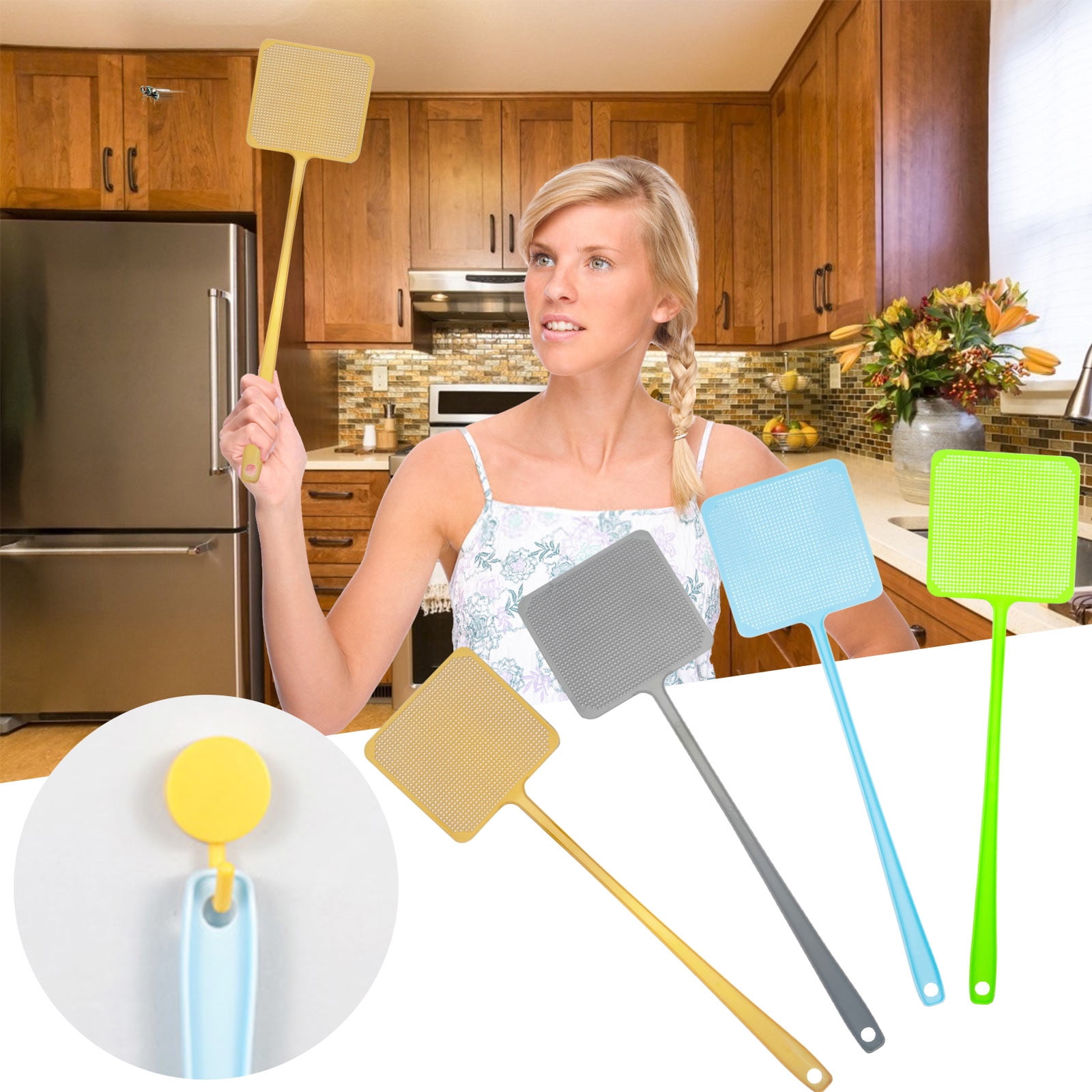 CQCYD under $5 Fly Swatter, Strong Flexible Manual Swat , Long Range ...