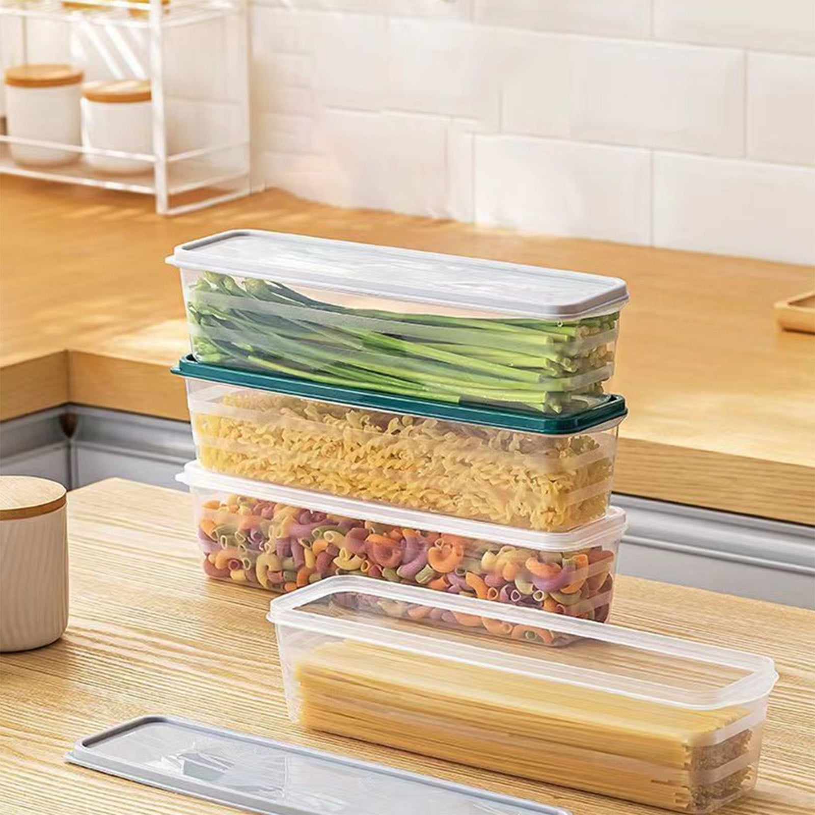 CQCYD under $5 Pasta Storage Container Kitchen Spaghetti Food Storage ...
