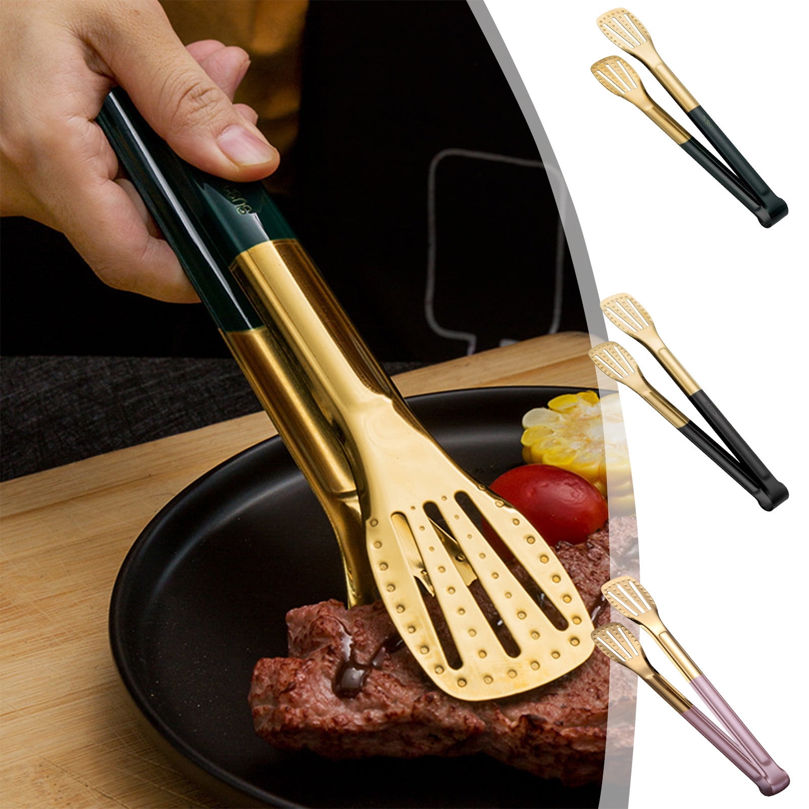 CQCYD Clearance under $5 Serving Tongs, Stainless Steel Food Clips ...