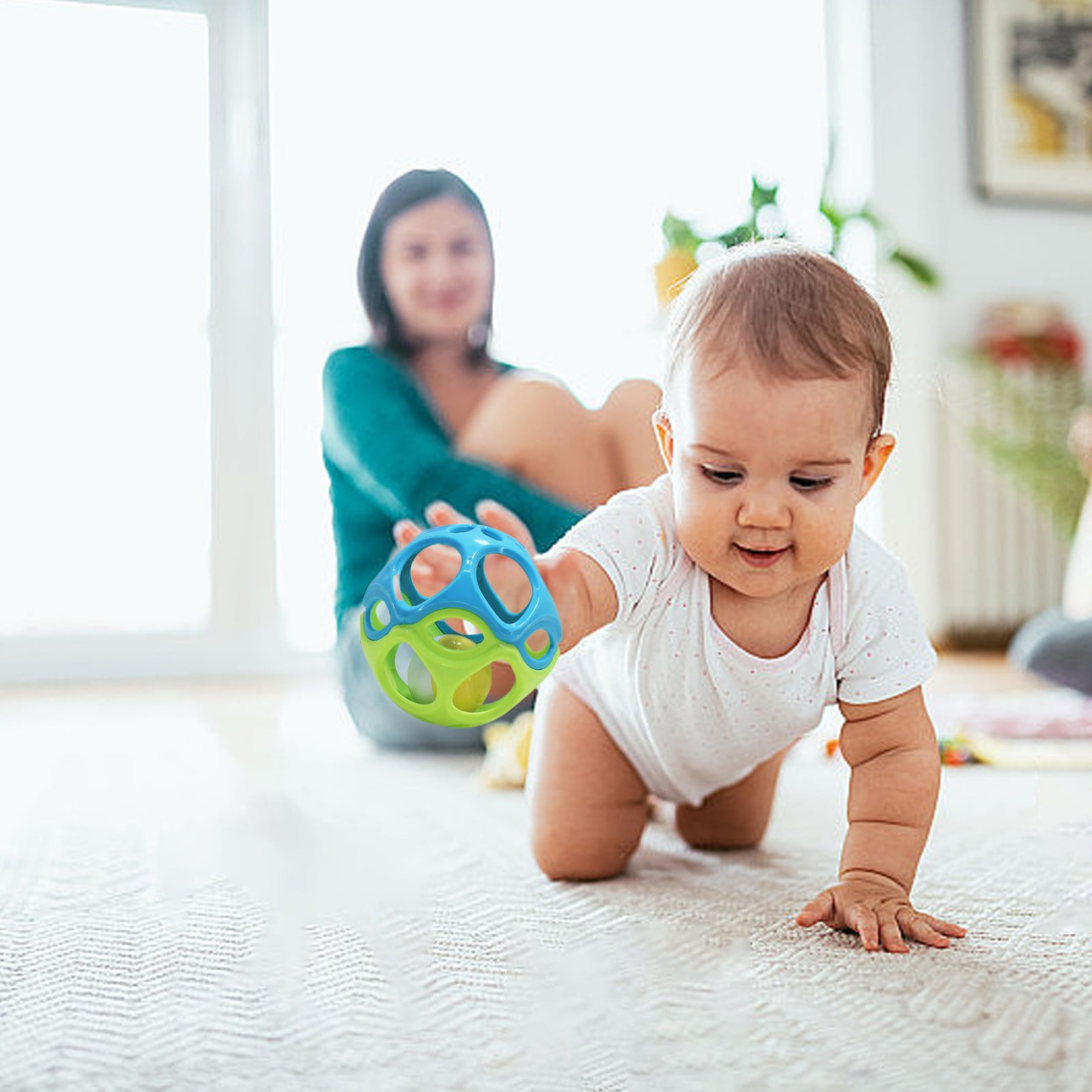 CQCYD Clearance Toys under $5 Baby Teething Toy, Easy Grasp Oball ...