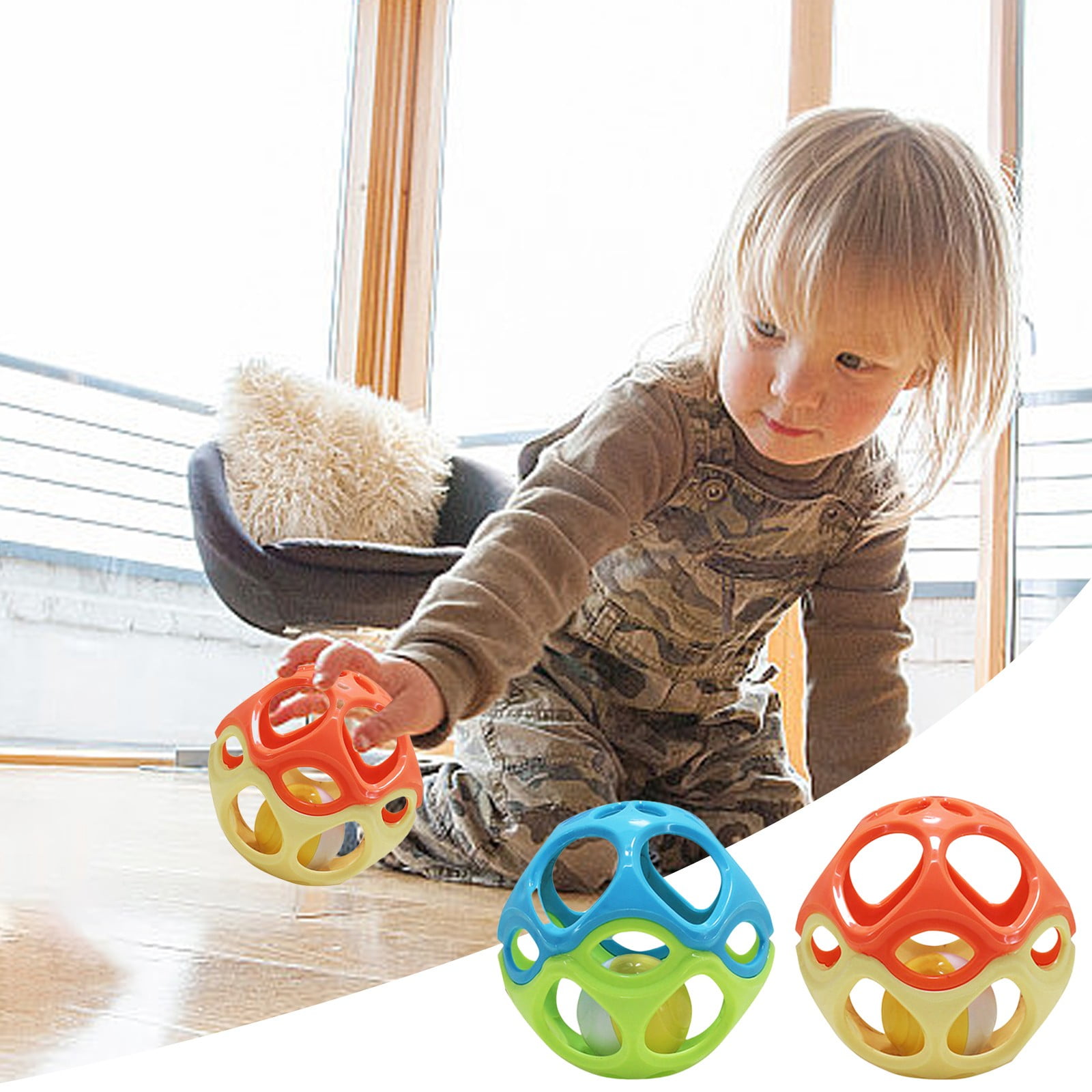 CQCYD Clearance Toys under $5 Baby Teething Toy, Easy Grasp Oball ...