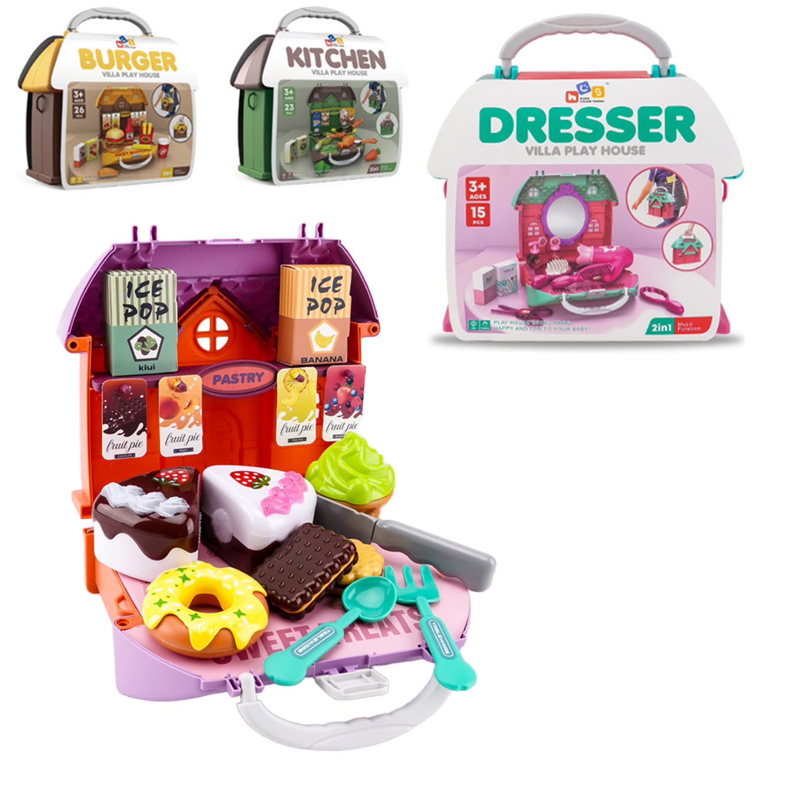 CQCYD Clearance Toys under $5 Pretend Play Fast Food Toys - Perfect ...