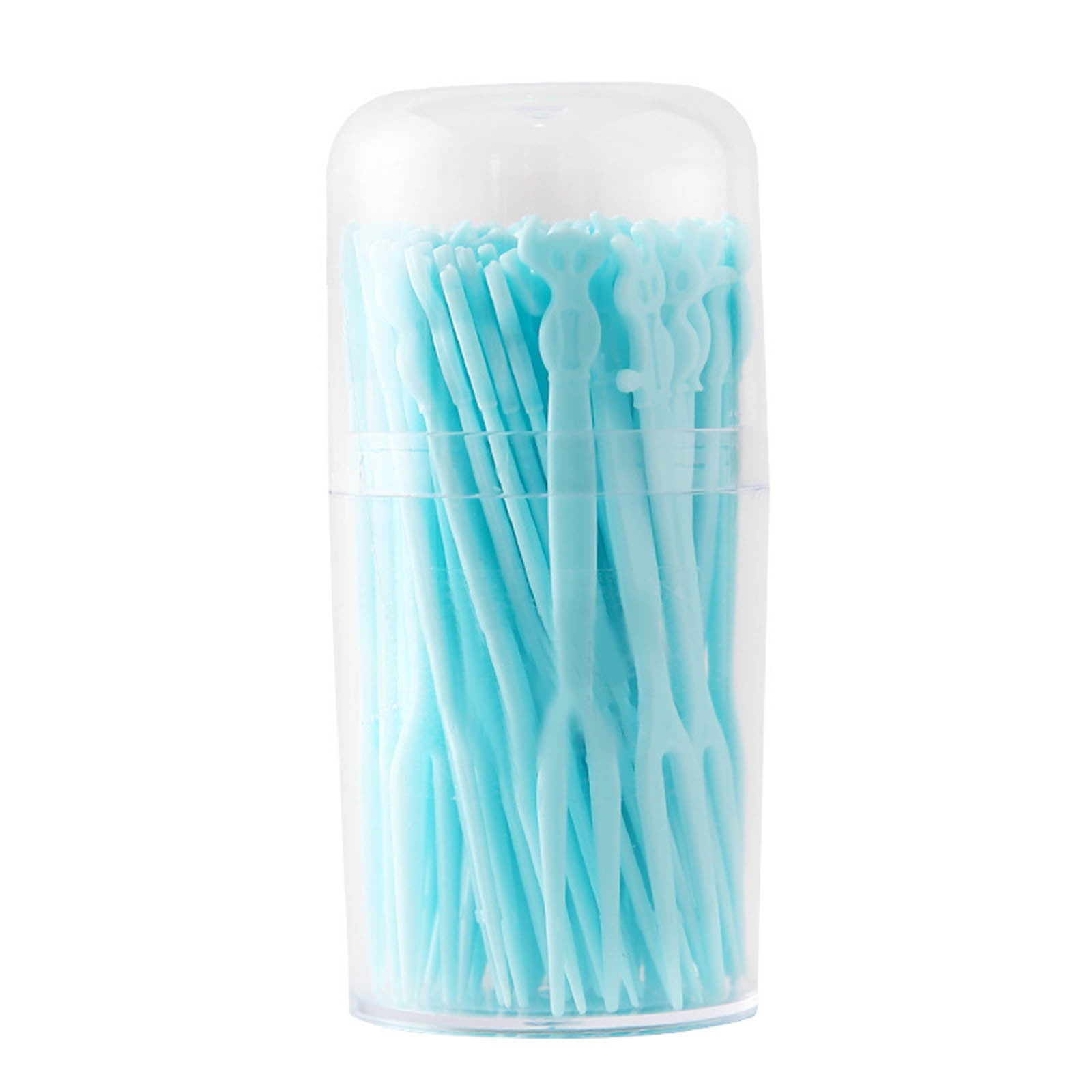 CQCYD Disposable Fruit Forks, 50 Pack Plastic Dessert Forks Two Tooth ...