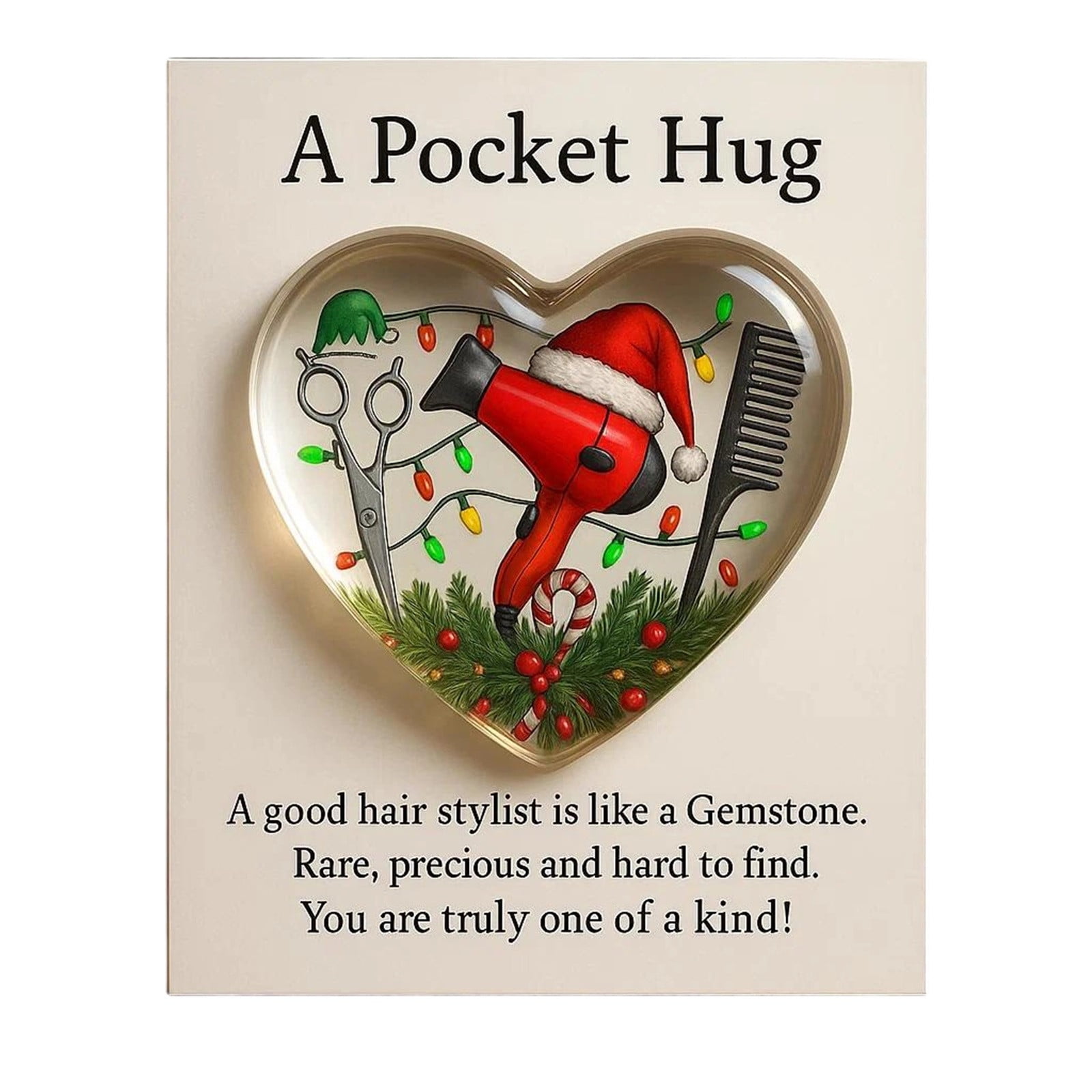 CQCYD Heart Pocket Gift For Hair Stylists, Mini Hairdresser ...