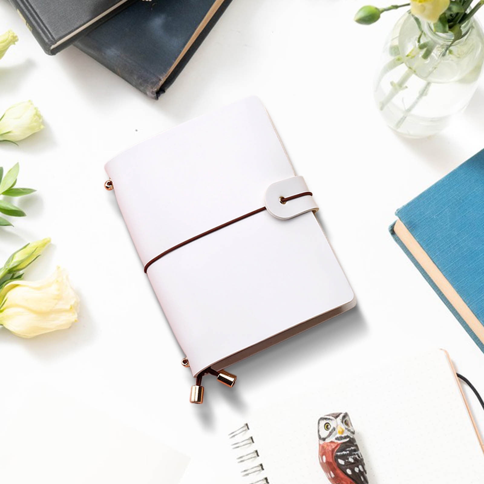 CQCYD Leather Notebook Journal for Writing, Minimalist PU Leather Bound ...