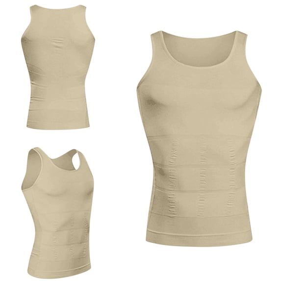 CQCYD Men's Body Shaper Tank Top, Slimming Compression Undershirt For ...