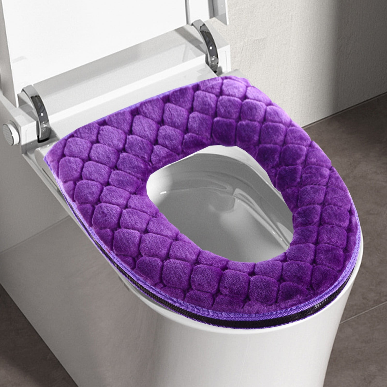 CQCYD Plush Toilet Seat Cushion For Winter, Ultra Soft Bathroom Toilet ...