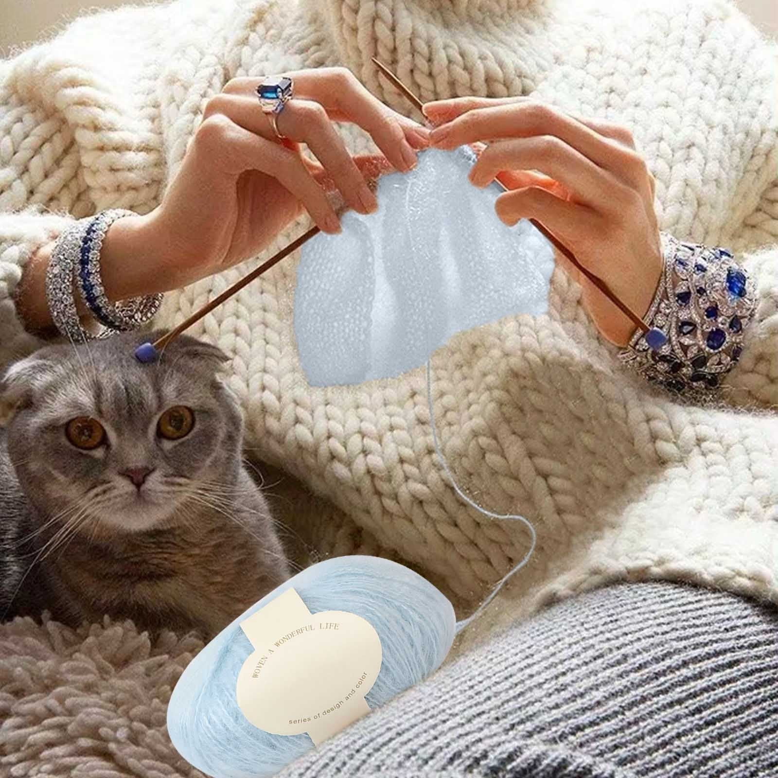 CQCYD Premium Mohair Crochet Yarn, DiyBabyKnitting Wool For Scarves ...