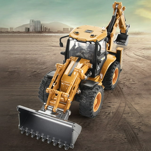 CQCYD Toys under $5 Die-cast Excavator Backhoe Front Loader Truck Metal ...