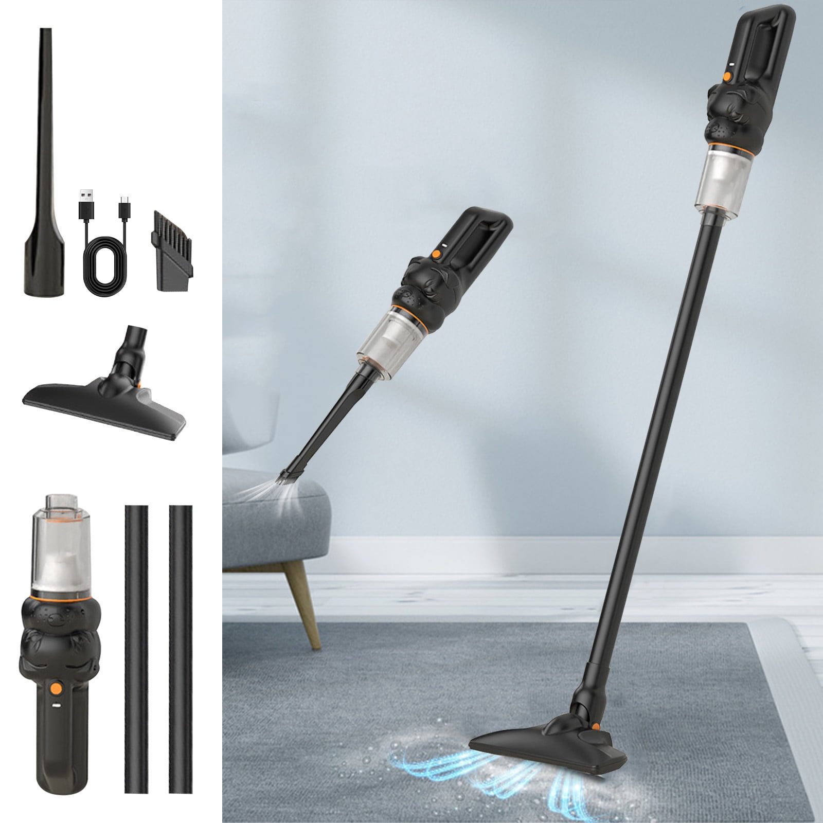 CQCYD Wireless Handheld Vacuum Cleaner, 5-in- Cordless Powerful Suction ...