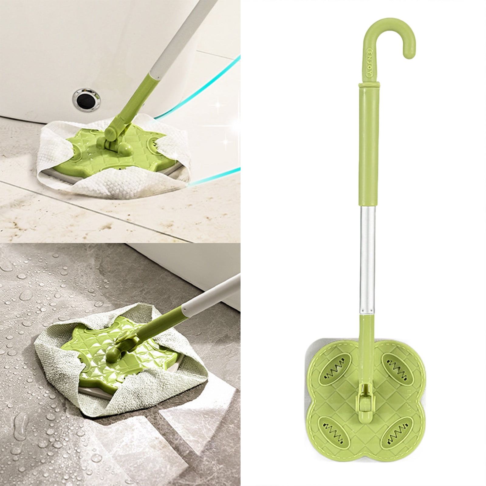 CQCYD under $5 Mini Sweeper Mop, Reusable Clamp Mop with Handle,Flat ...