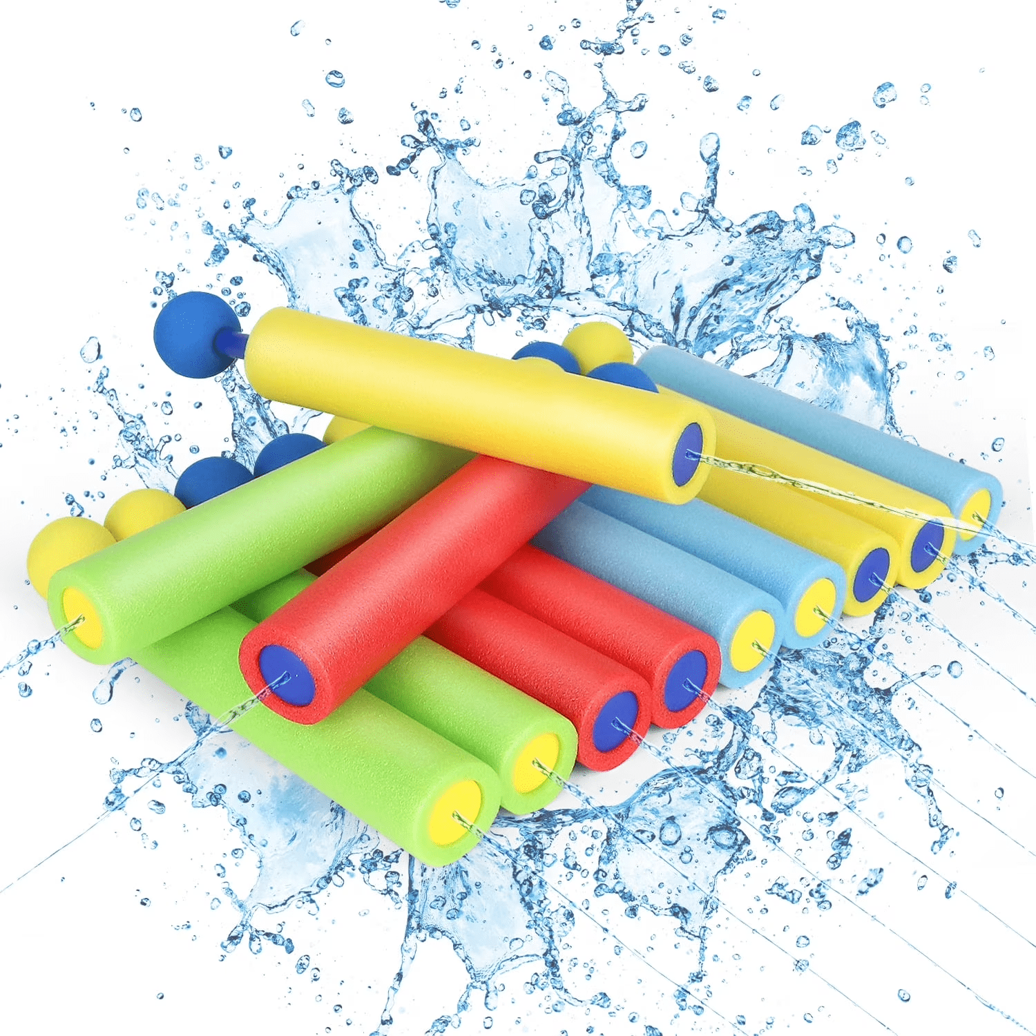 CQHVKQ 12PCS Summer Pool Water Blasters, Pull-Out Foam Water Guns, Safe ...