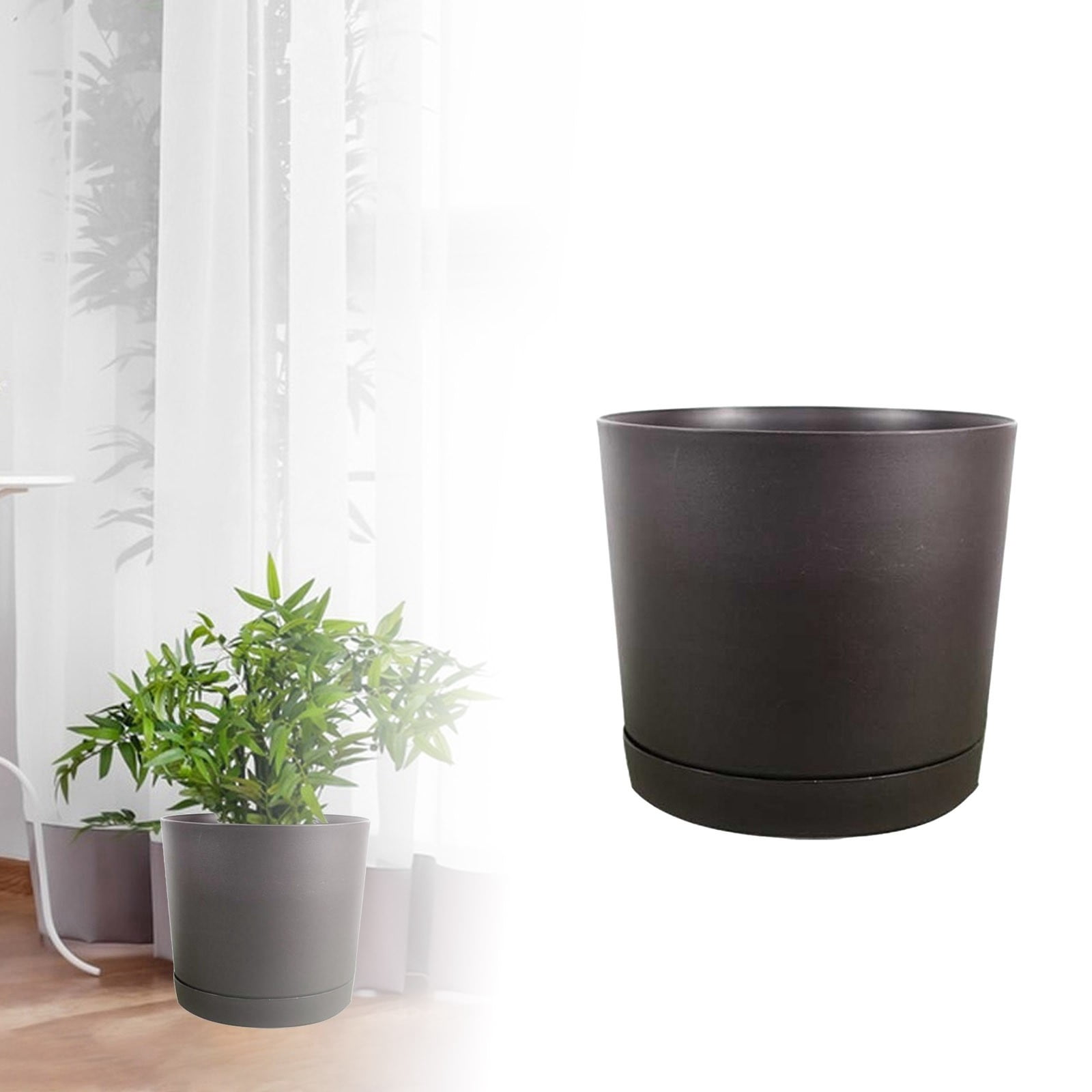 CQININI 12 Inch, Planters For Indoor With Drainage Holes And Removable ...