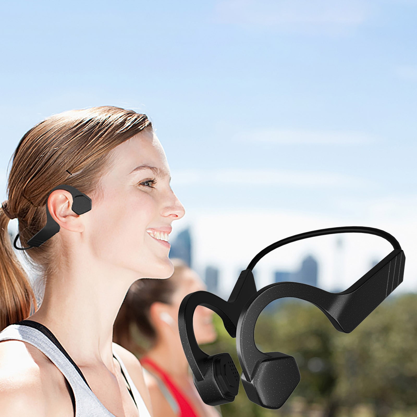 CQININI Bluetooth Headset Bone Conduction Headphones Open Ear ...