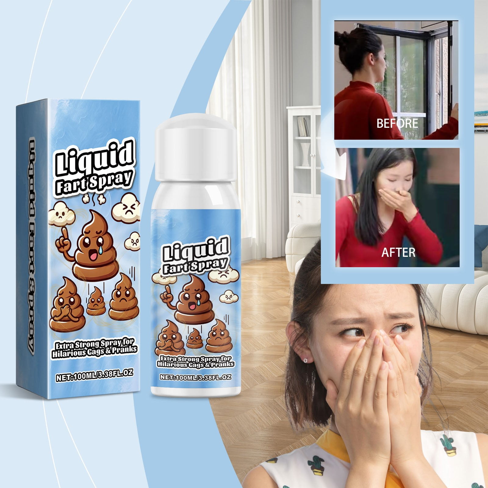 CQININI Event & Party Super Smelly Fart Spray 100Ml Liquid Fart Trick ...