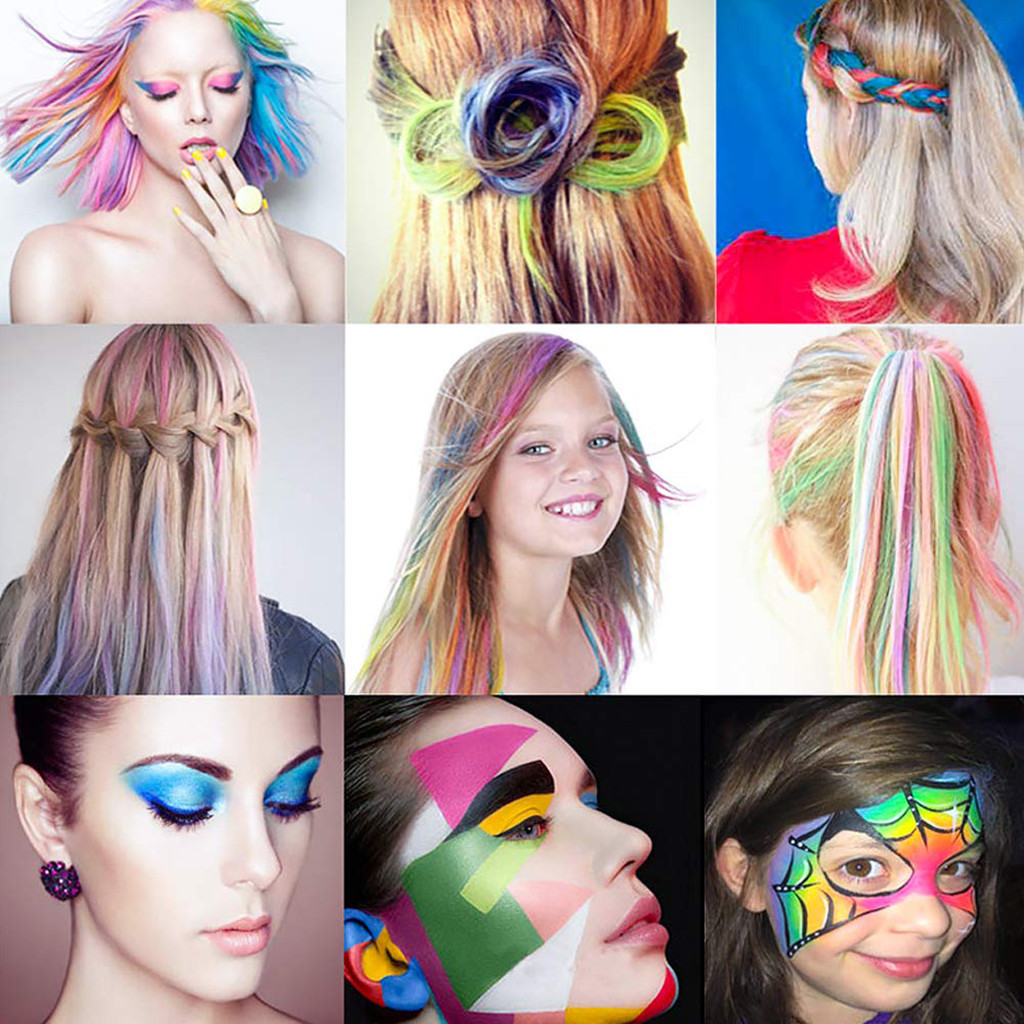 CQININI Hair Coloring Products Of Temporary Coloring Crayons Box A ...