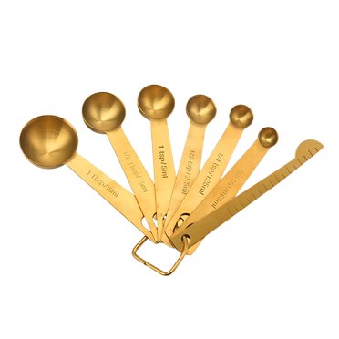 6 Pcs All Stainless Steel Measuring Spoons 6-piece Measuring Spoon Set ...
