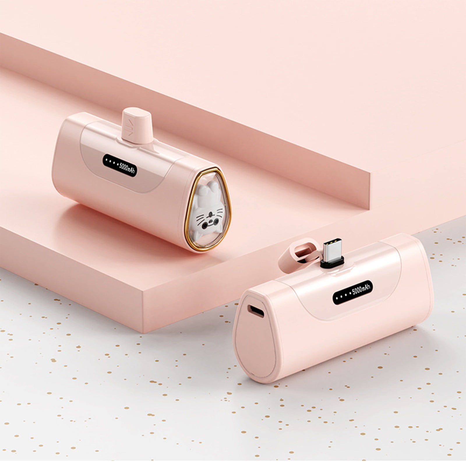 CQININI Power Bank Mini Pocket Sized Emergency 5000Mah Portable Power ...
