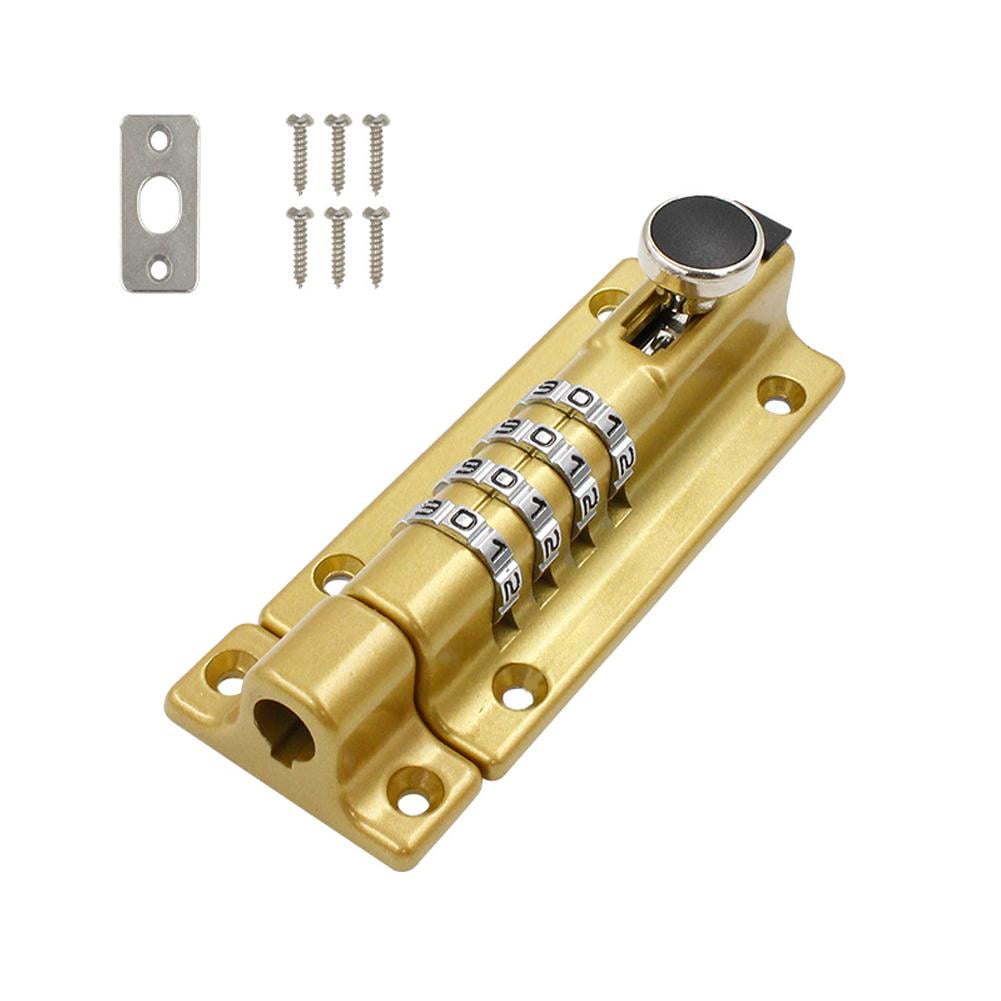 Combination Locking Bolt,4 Digit Combination Door Security Slide Latch ...