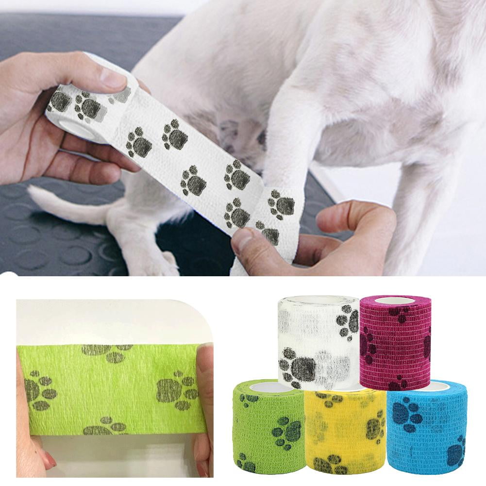 CQJJTKX Pet Wrap Vet Wrap for Dogs Dog Paw Bandages for Wounds Self ...