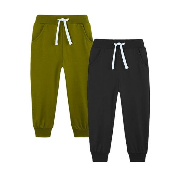 CQONEPT 2 Pack Sweatpants for Teen Boys Drawstring Fleece Lined Jogger ...