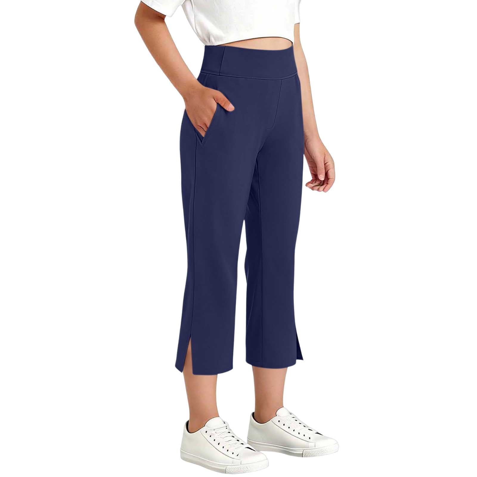 CQONEPT Boys Girls Capris Pant Bell Bottom Bootcut High Waist Pants ...
