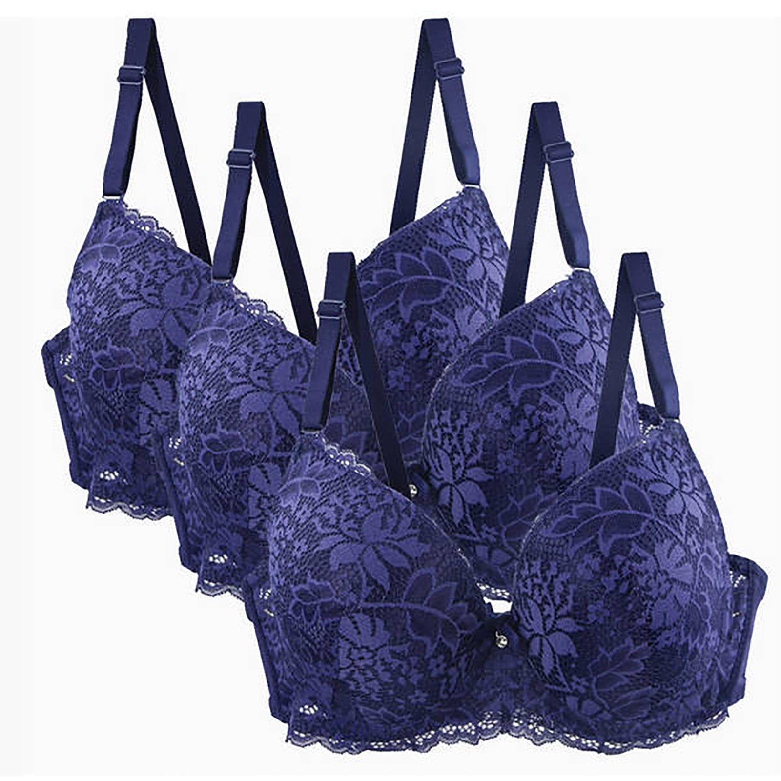 CQONEPT Clearance Plus Size Bras for Women 3 Pack Push Up Bra Comfy ...