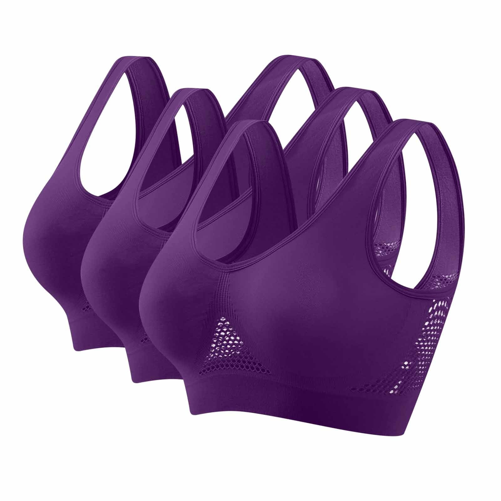 CQONEPT Clearance Workout Bras for Women 2 Pack High Impact Sports Bra ...