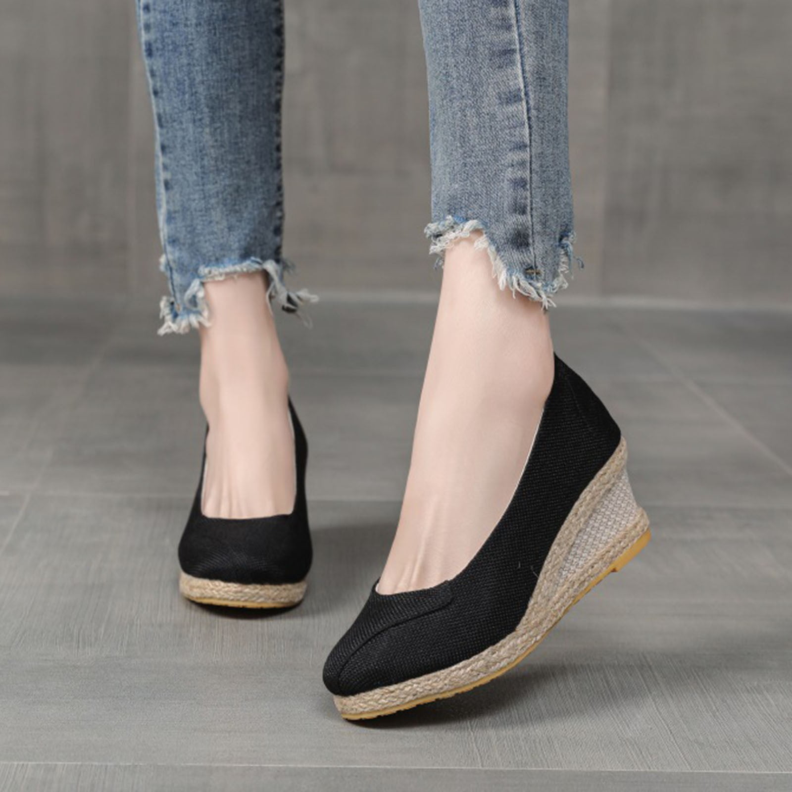 CQONEPT Closed Toe Wedges for Women, Platform Wedges Heels for Women ...