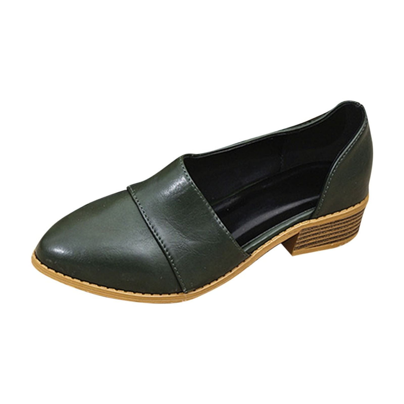 CQONEPT Cutout Sandal for Womens Girls Dressy Gladiator Chunky Heels ...