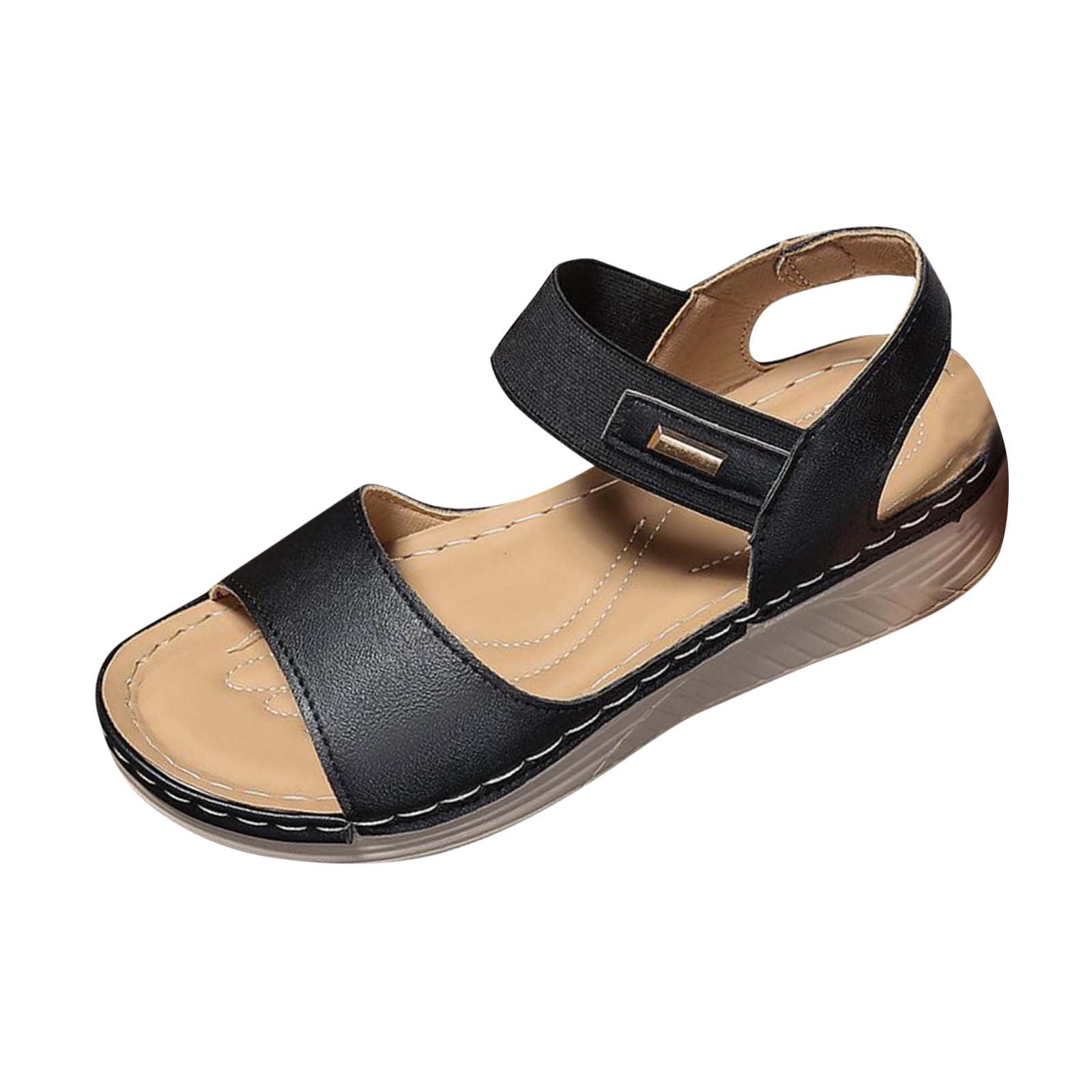 CQONEPT Flat Sandals Women White Dressy, Flowers Lace Sandals Flat Clip ...
