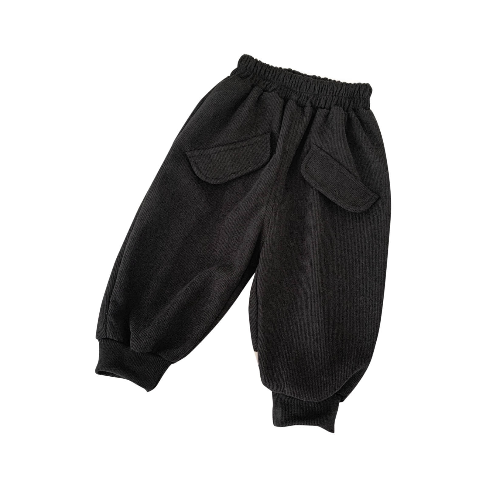 CQONEPT Girl's Sweatpants Elastic Waist Fleece Tapered Pant Casual ...