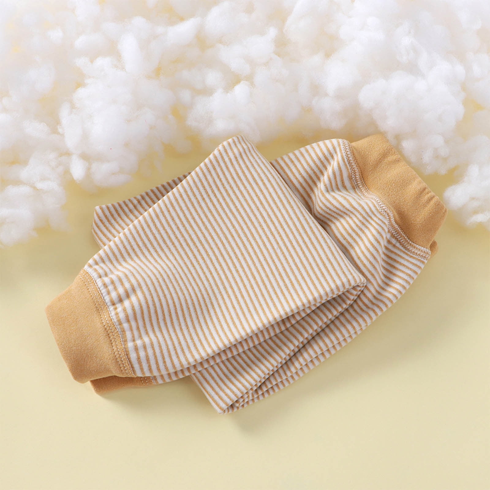 CQONEPT Girls Cotton Leggings Stripe Skinny Comfy Lounge Pants Warm ...