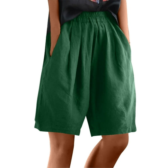 CQONEPT Oversize Shorts for Womens Elastic Waist Casual Short Pants ...