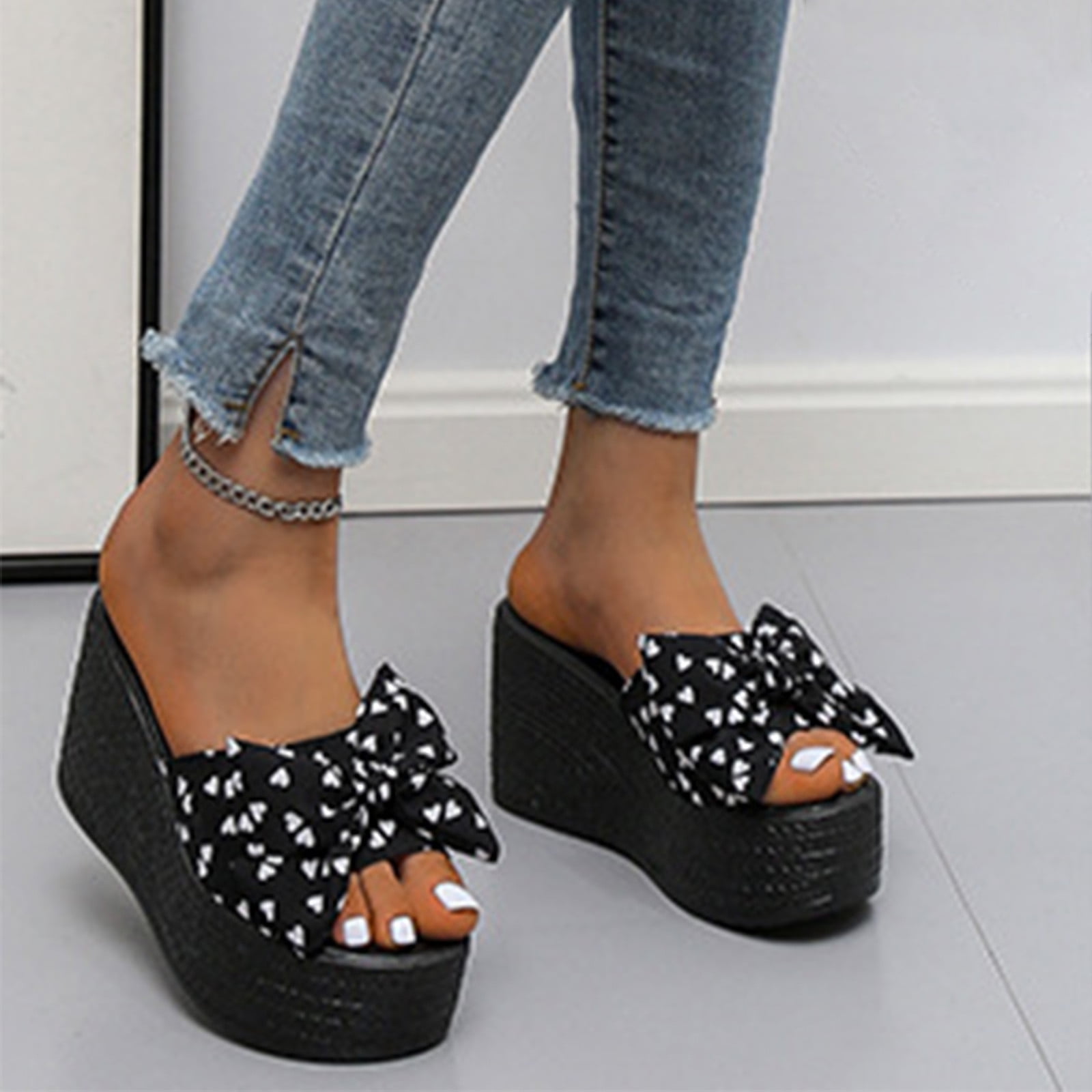 CQONEPT Platform Sandals for Women - Soft Memory Foam Padded Platform ...