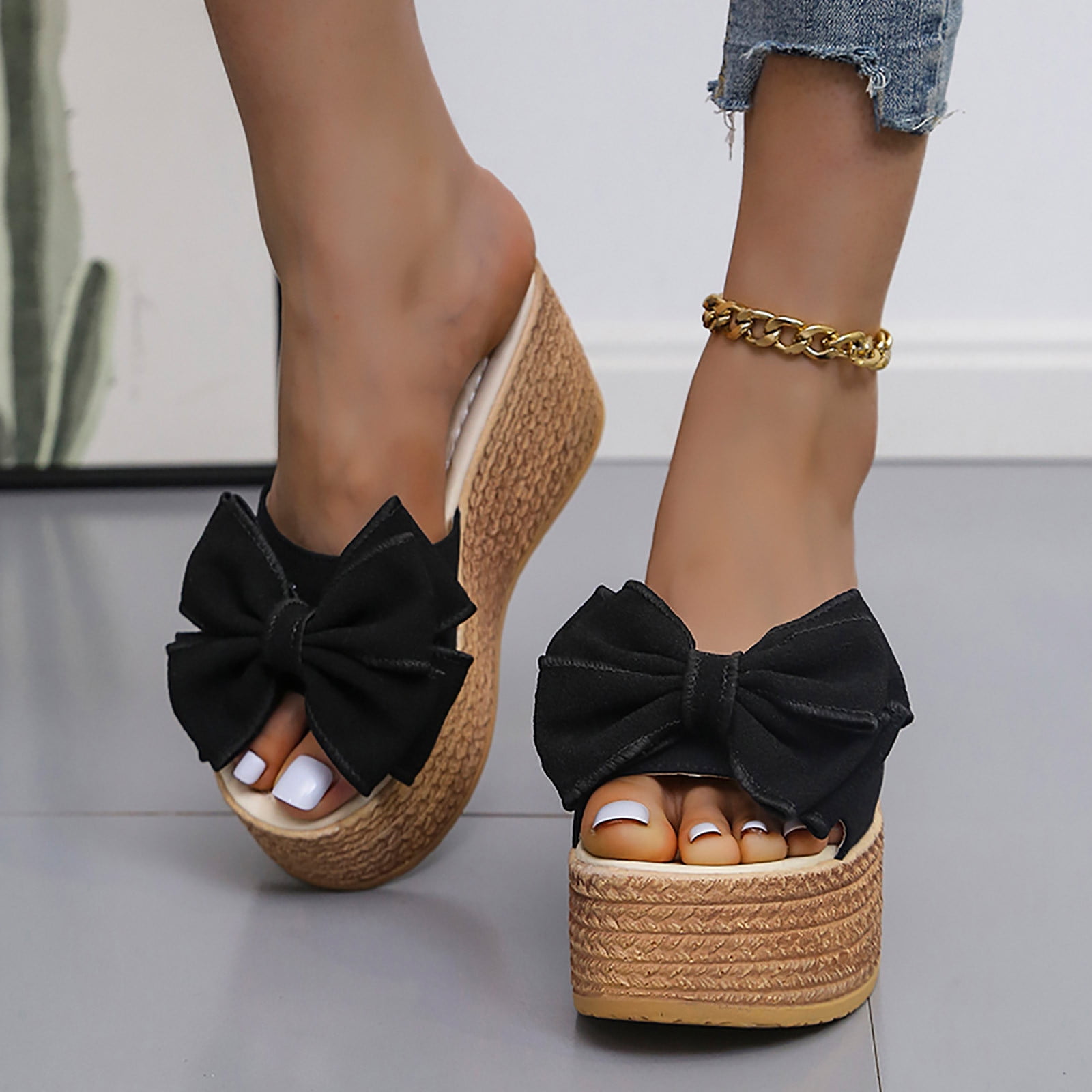 CQONEPT Platform Sandals for Women - Thik Padded Platform Wedges ...