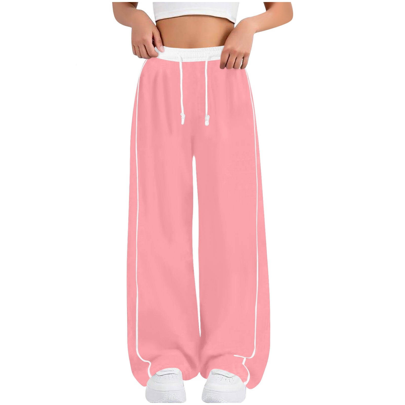 CQONEPT Teen Boy and Girl's Sweatpants Wide Leg Drawstring Workouts ...
