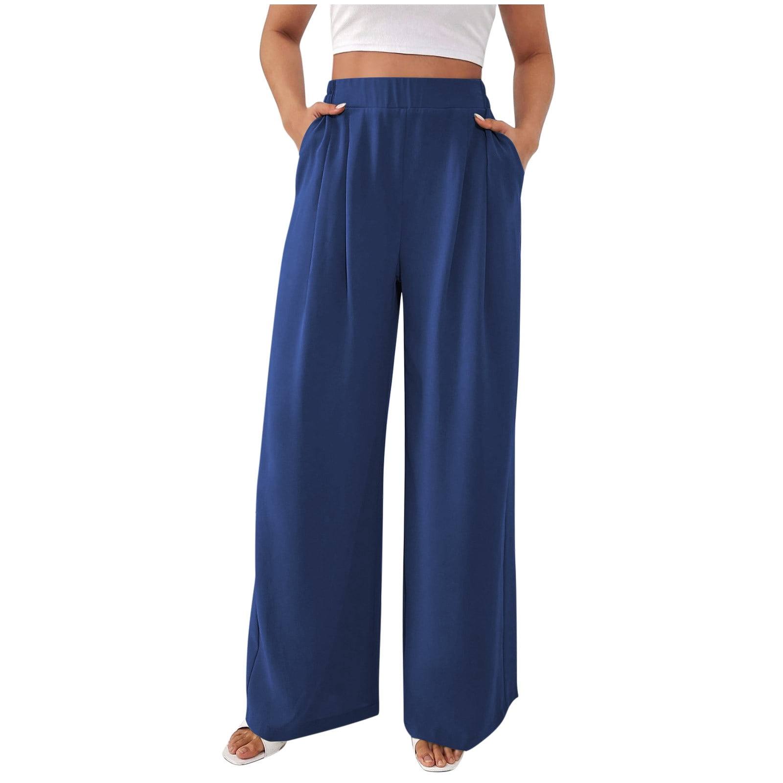 CQONEPT Womens Dress Pants with Pockets Work Slacks High Waisted Office ...