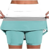 CQONEPT Womens Plus Size Floral Print Skorts Athletic Summer Pants ...