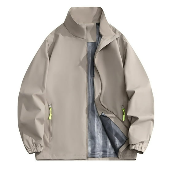 CQONEPT Womens Waterproof Jackets Zipper Outer Coat Raincoat Casual ...